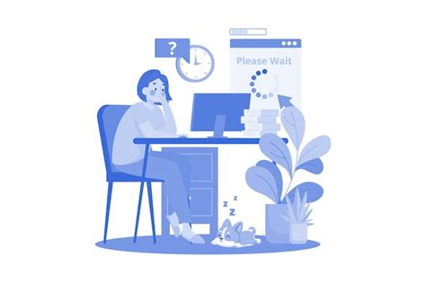 Premium Vector Poor Internet Connection Illustration Concept On White