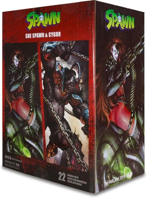 McFarlane Toys Spawn Gold Label Collection She Spawn Cygor Exclusive MEGA Action Figure Pack