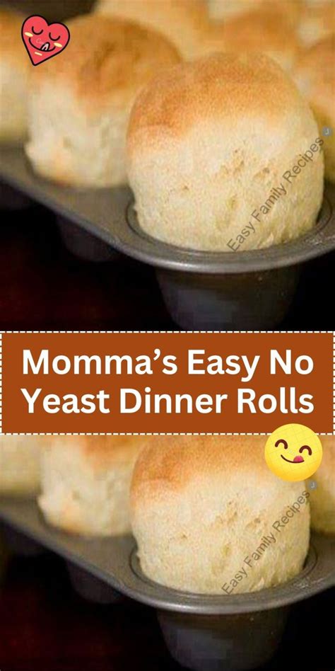 Mommas Easy No Yeast Dinner Rolls