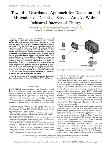 pdf toward a distributed approach for detection and mitigation of