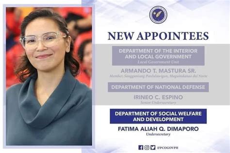 Congratulations To The New Dswd Usec Former Lanao Del Norte