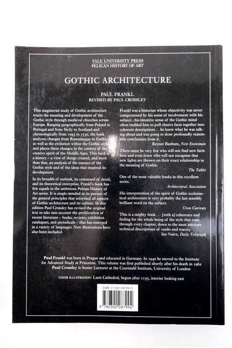 Stella And Rose S Books Gothic Architecture Written By Paul Frankl