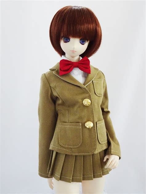 オビツ50 ブレザーセット（キャメル） 【50cm】オビツ50 48 制服（セーラー服・ブレザー） ブレザー カーディガン シャツ