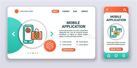 Mobile Applications In Smartphone Web Banner And Mobile App Kit Digital Technology Outline