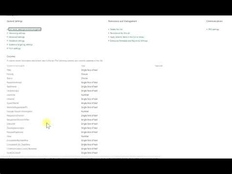 Editing SharePoint List Data Column Names And Data Types YouTube