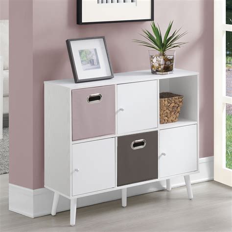 Wade Logan® Storage Cube Organizer Sideboard Console Table With 3