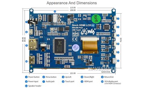 Waveshare Inch HDMI LCD H Capacitive Touch Screen LCD X High Resolution HDMI Interface
