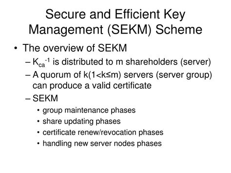 Ppt Secure And Efficient Key Management In Mobile Ad Hoc Networks