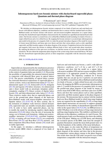 Pdf Inhomogeneous Hard Core Bosonic Mixture With Checkerboard Supersolid Phase Quantum And