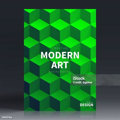 브로셔 템플릿 레이아웃 그린 커버 디자인 비즈니스 연례 보고서 전단지 잡지 3차원 형태에 대한 스톡 벡터 아트 및 기타 이미지 3차원 형태 가리기 검은색 Istock