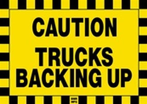 Buy Tcs84 Caution Trucks Backing Up Sign Traffic Control Signs