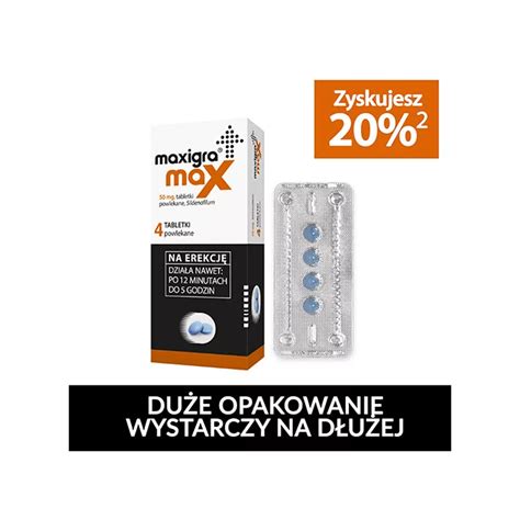 Maxigra Max 50 mg 4 tabletki powlekane opinie skład i cena