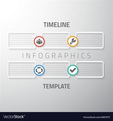 Web Infographic Timeline Template Layout Vector Image