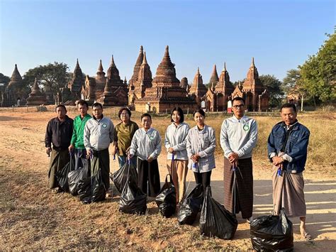 ပုဂံရှေးဟောင်းယဉ်ကျေးမှုနယ်မြေအတွင်း Bagan Plastic Campaign အဖွဲ့မှ ပလတ