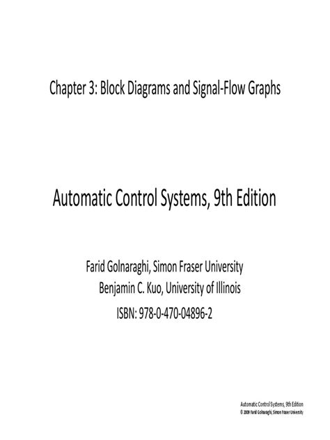 automatic control systems 9th edition chapter 3 block diagrams and