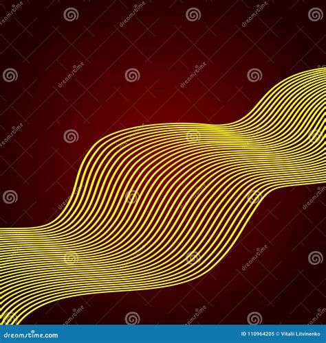 Abstract Wave Element For Design Stylized Line Art Background Vector Illustration Curved Wavy