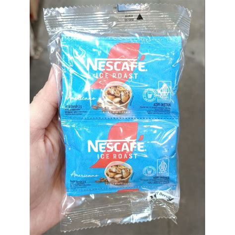 Jual Nescafe Ice Roast Americano 10x2gr Kopi Instant Nescafe Biru Sachet Shopee Indonesia