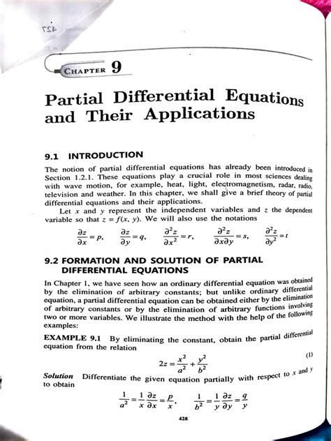 Partial Differential Equation 1 Pdf
