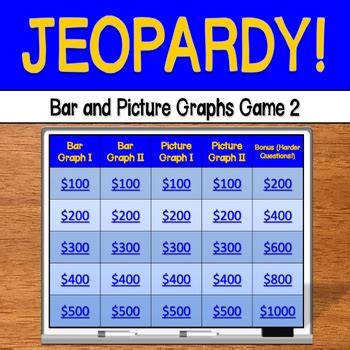 Jeopardy Bar And Picture Graphs Game By Replay Learning Tpt
