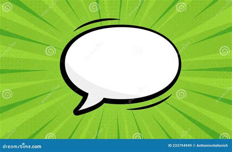 Pictogramme De Bulle Vocale Sur Fond Pop Art Vert Avec Demi Ton Bulle