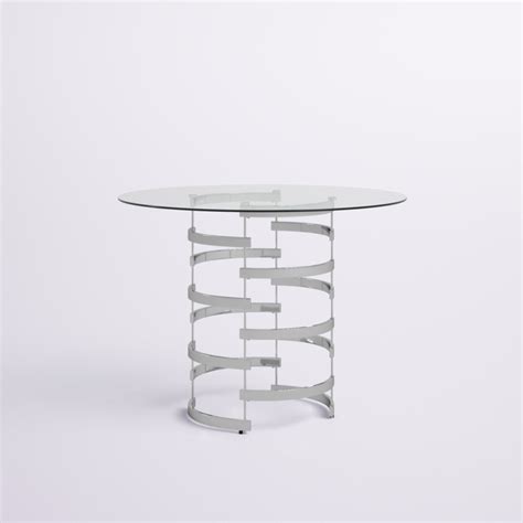 Arkesha Round Glass Top Metal Base Dining Table Foter