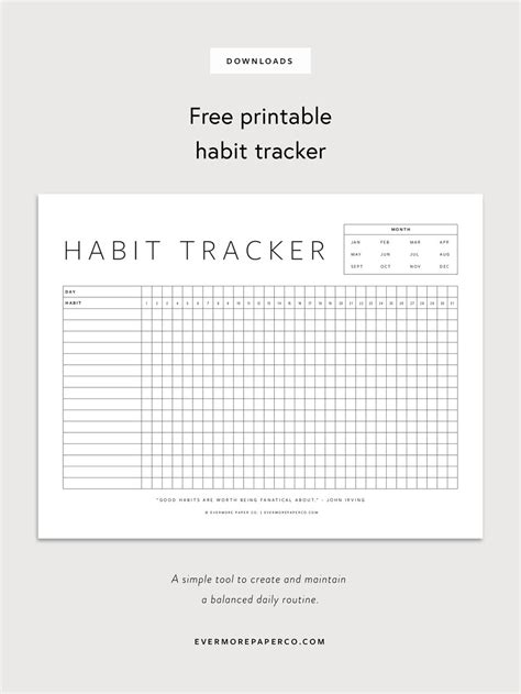 Habit Tracker Printables Printable Free Templates