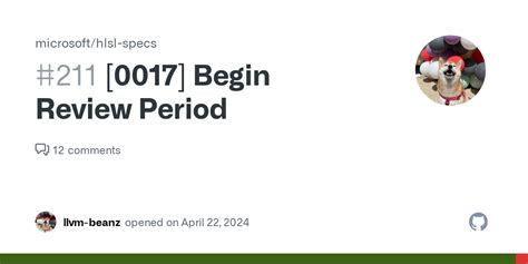Begin Review Period Issue Microsoft Hlsl Specs Github