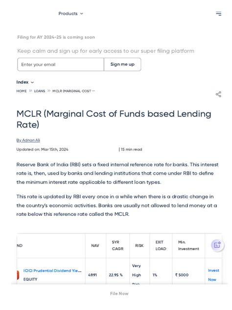 Mclr Marginal Cost Of Funds Based Lending Rate What Is Mclr