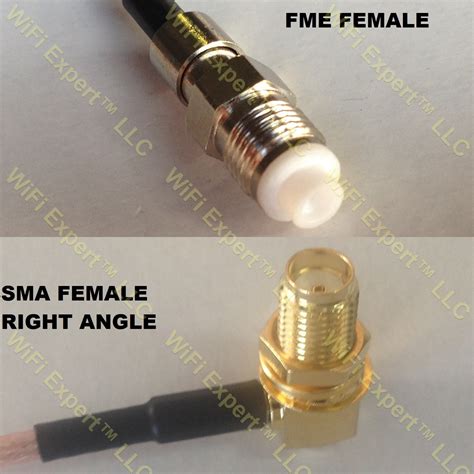RG FME FEMALE To SMA FEMALE ANGLE Coaxial RF Pigtail Cable RF Coaxial Cables Adapters