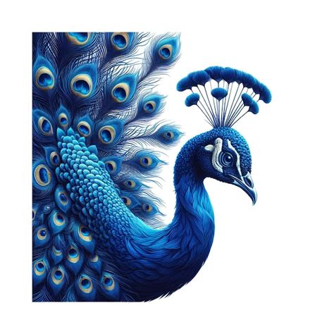 Premium Psd Blue Peacock Vector Icon Image