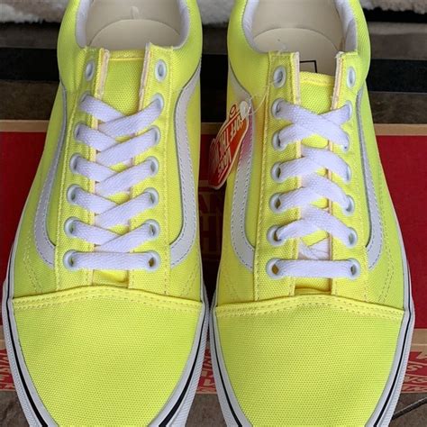 Vans Shoes Vans Old Skool Neon Lemon Tonictrue White Mens Poshmark