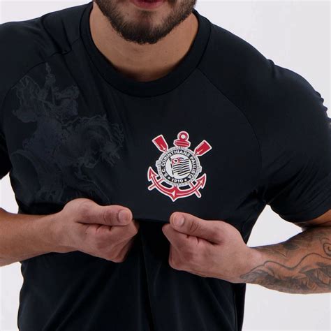Camisa Corinthians São Jorge Preta FutFanatics