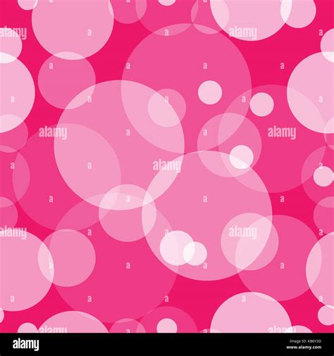 Seamless Tileable Texture With Circle Bubbles And Pink Background Stock