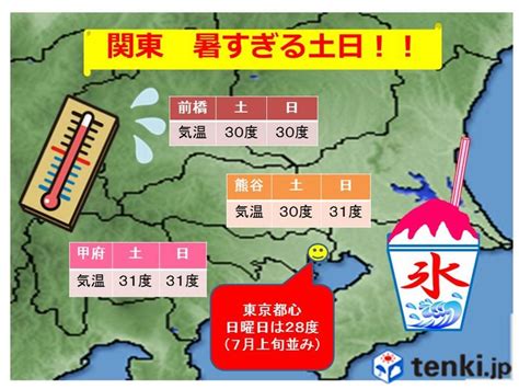 関東甲信 土日は今年初めて30度以上に気象予報士 木村 健一 2018年04月19日 日本気象協会 Tenkijp