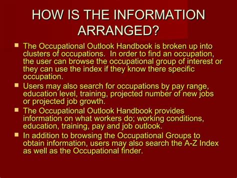 occupational outlook instructional guide ppt resume writing and