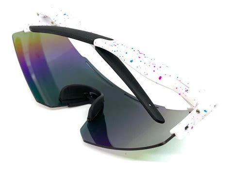 Oversized Retro Sporty Wrap Around Shield Cycling Sun Glasses Large