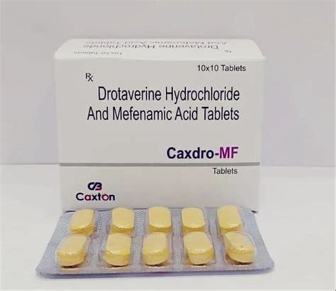 Drotaverine Hydrochloride Mefenamic Acid Tab Packaging Size 1010