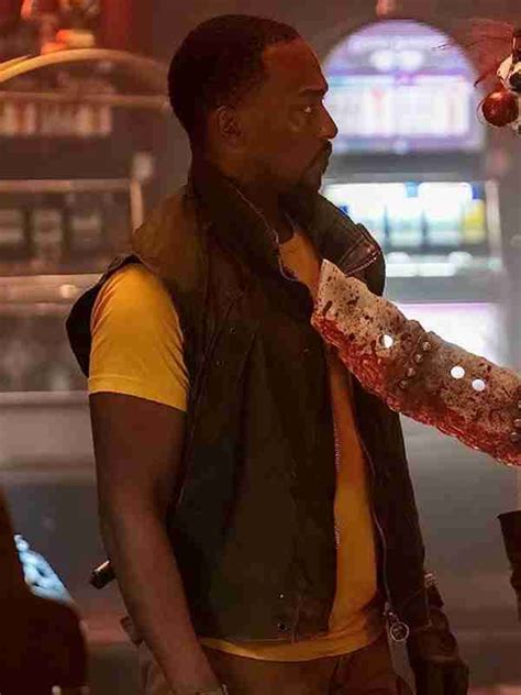 Anthony Mackie Twisted Metal Brown Vest