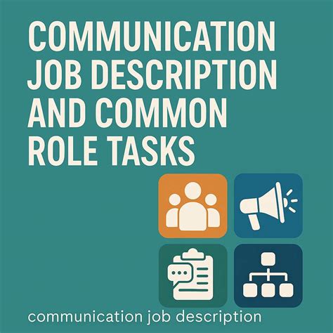 Communication Job Description And Common Role Tasks