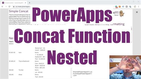 Create Nested Data Tables With The Powerapps Concat Function Science