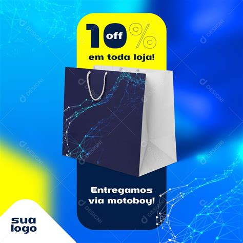 10 Off Em Toda Loja Promoção Social Media Psd Editável Download