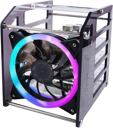 Geeekpi Cluster Case For Raspberry Pi Pi Rack Case Stackable Case With Cooling Fan