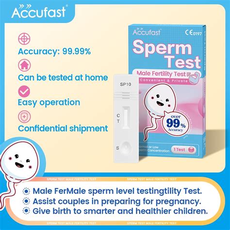 Accufast Sperm Test Kit For Male Pregnancy Preparation Accuracy 99