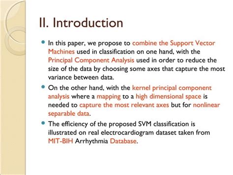 Pca And Kpca Of Ecg Signal Ppt Heart And Cardiovascular Diseases Diseases And Conditions