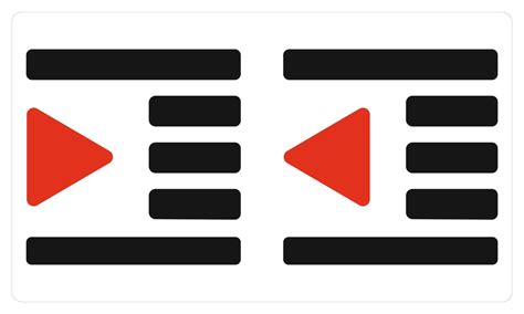 Right And Left Align In Red Color Vector Art At Vecteezy
