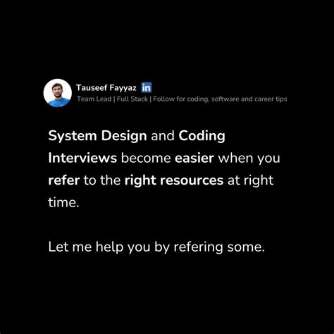 Tauseef Fayyaz On Linkedin Systemdesign Coding Interviewtips