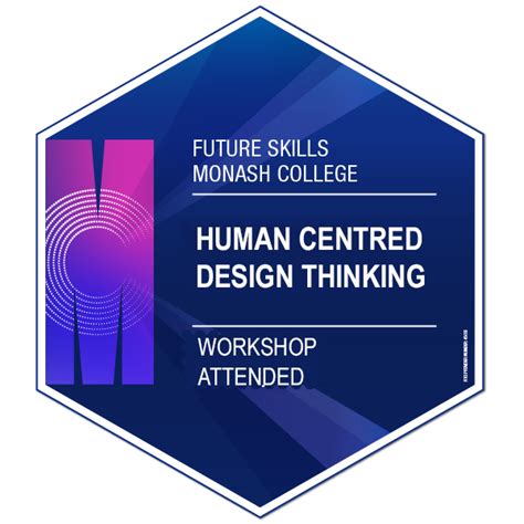 Human Centred Design Thinking Workshop Attendence Credly
