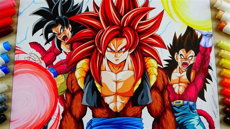 Goku And Vegeta Super Saiyan 4 Drawing Super Saiyan 4 Dragon Ball
