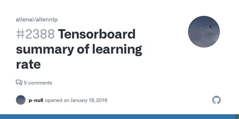 Tensorboard Summary Of Learning Rate Issue Allenai Allennlp