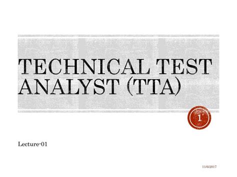 technical test analyst introduction ppt